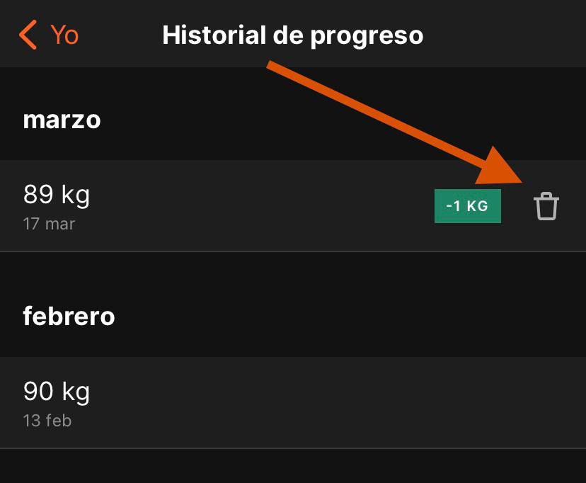 Registro de peso – Centro de ayuda MadMuscles