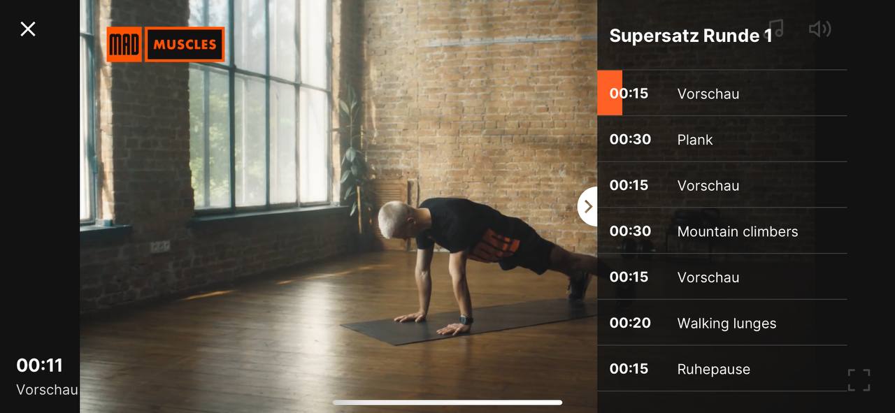 So verwenden Sie Workouts – MadMuscles-Hilfezentrum