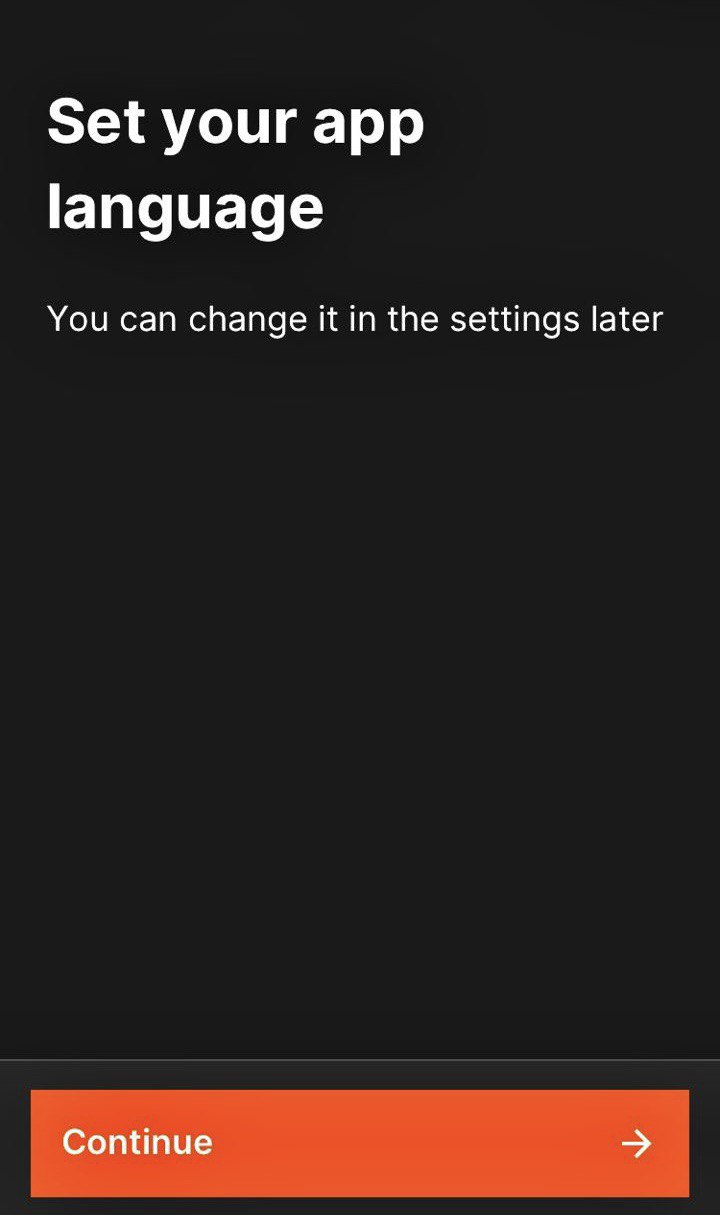 The app is stuck on the language screen – MadMuscles